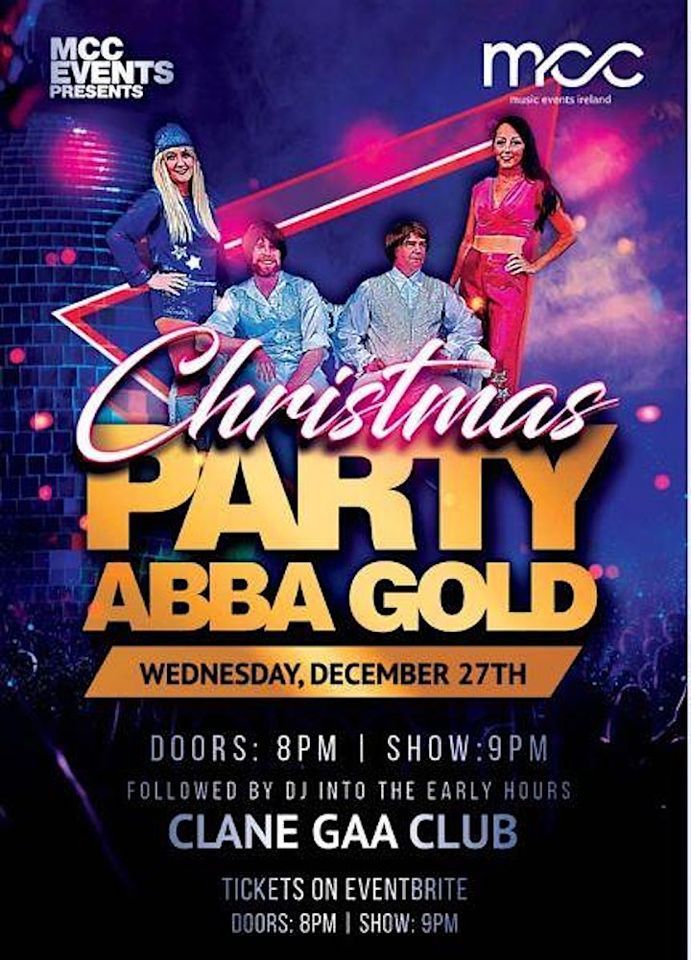 ABBA GOLD CHRISTMAS PARTY FOR CLANE GAA, Clane GAA Club, Leixlip, 27 ...