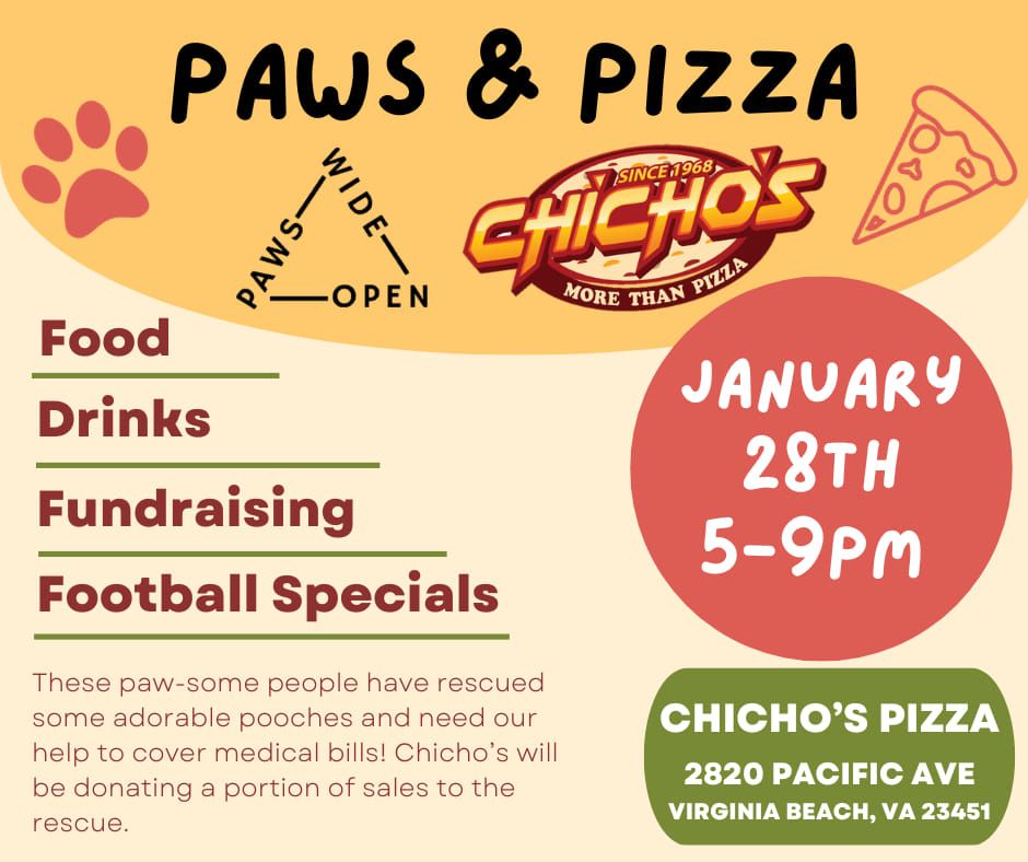 PAWS AND PIZZA! , Chicho's Pizza 29th Street, Virginia Beach, January ...