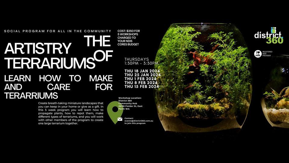 The Artistry of Terrariums Group Program , Claisebrook, East Perth, 18 ...
