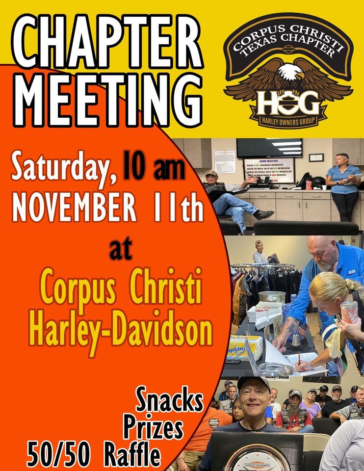 CC-HOG #5020 Chapter Meeting - CCH-D, Corpus Christi Harley-Davidson ...