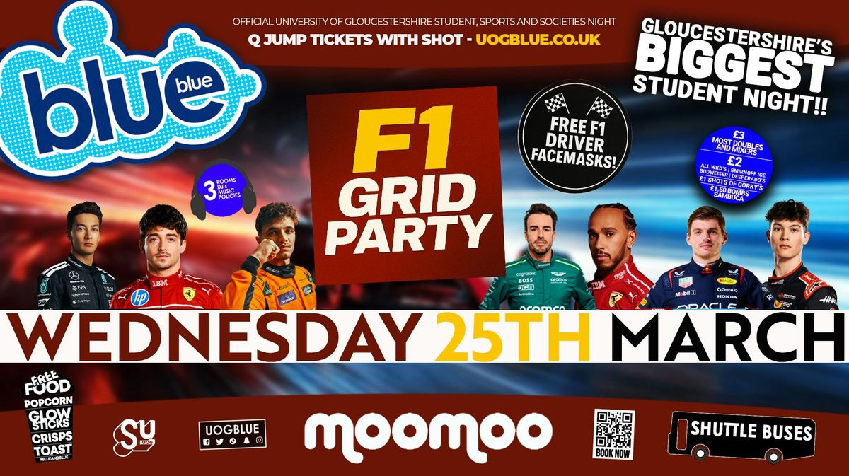 Blue & Blue Wednesdays 🏁🏎️ F1 GRID PARTY! 🏎️🏁 Gloucestershire’s Biggest ...