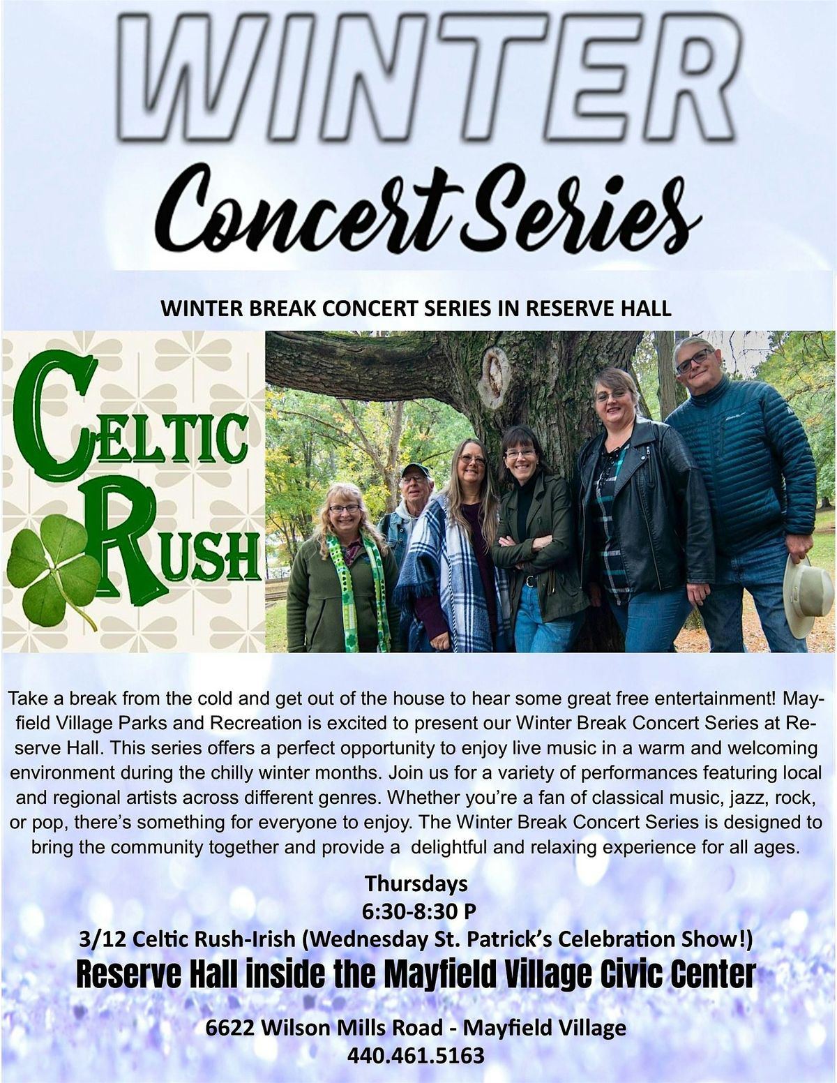 Celtic Rush Free Irish Concert Celebration Reserve Hall - Mayfield ...