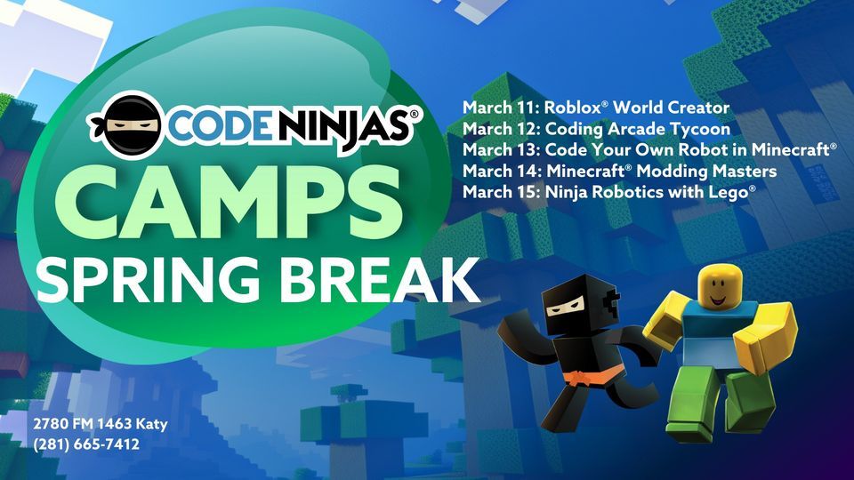 Code Ninjas Spring Break Camp- March 11-15, 2780 FM 1463 Rd, Katy, TX ...