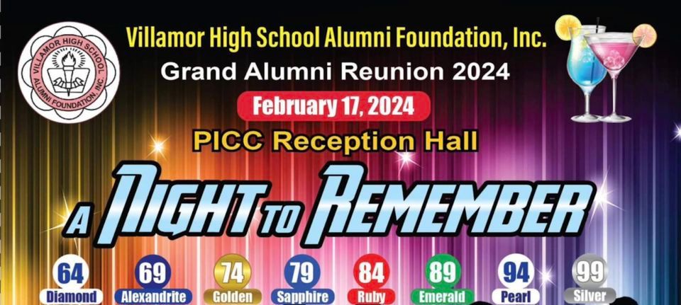 VHS Grand Alumni Reunion 2024, PICC Reception Hall, Pasay, 17 February ...