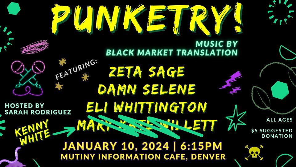 Punketry!, Mutiny Information Cafe, Denver, 10 January 2024 | AllEvents.in