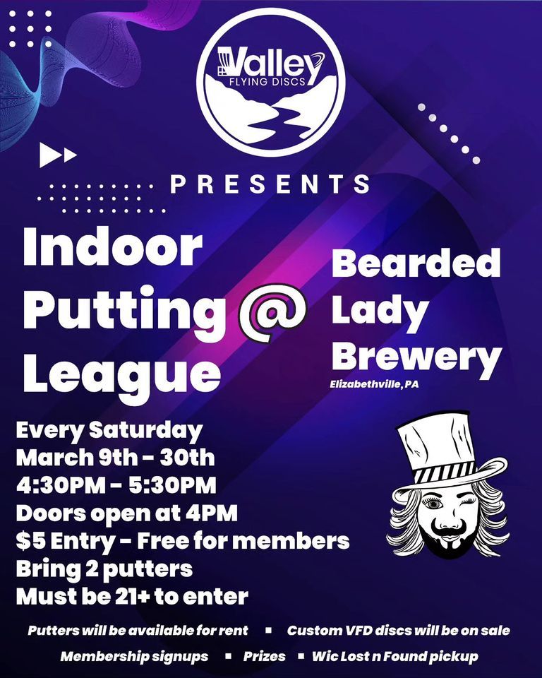 Indoor Putting League @ Bearded Lady Brewing, Bearded Lady Brewery LLC ...