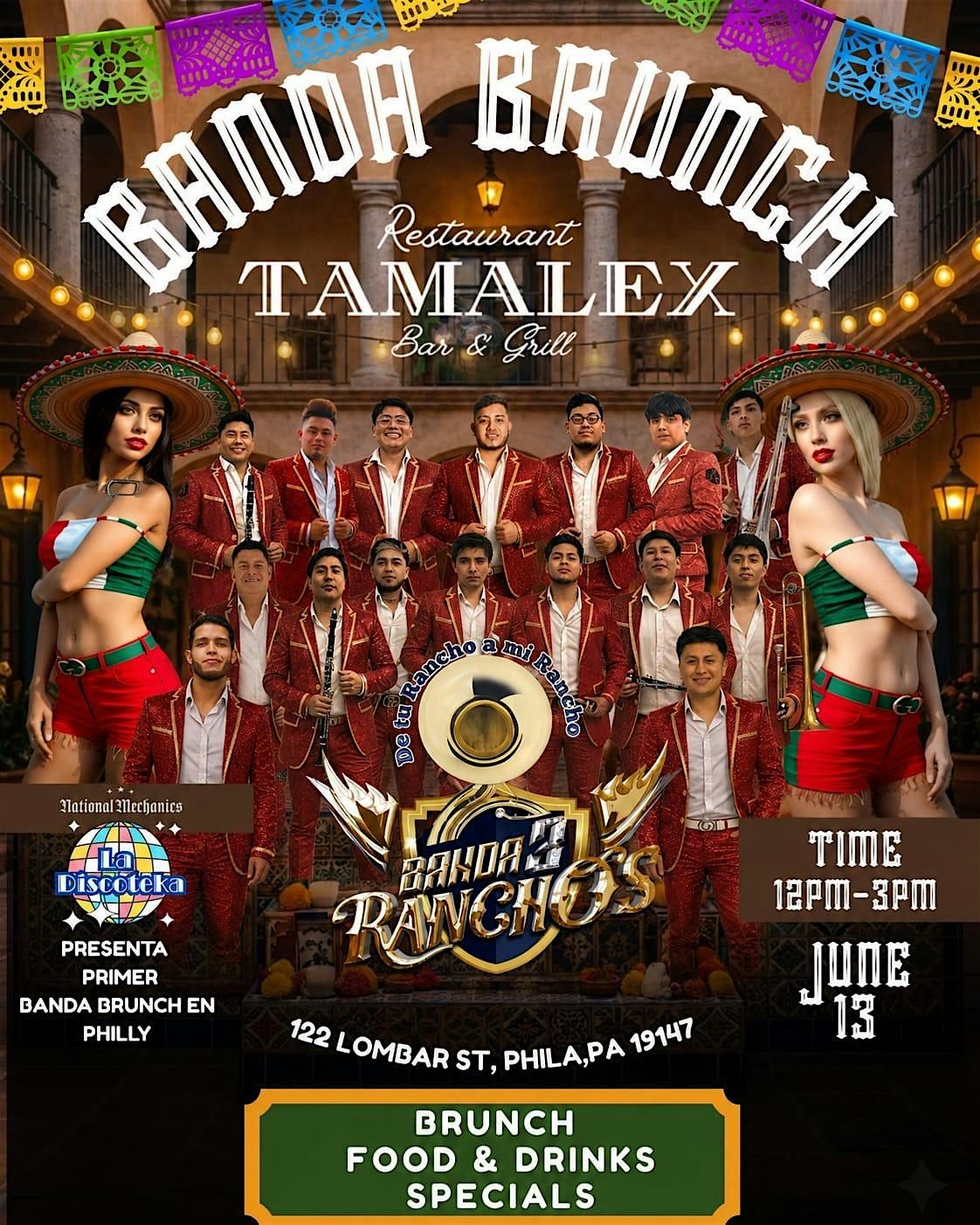 Banda Brunch, Tamalex Bar & Grill, Philadelphia, 13 June 2026 | AllEvents