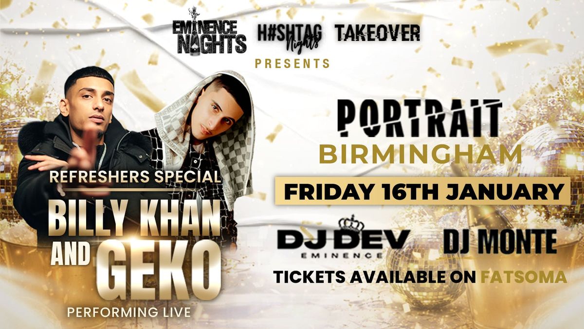BILLY KHAN & GEKO BIRMINGHAM REFRESHERS SPECIAL , Portrait Bar ...