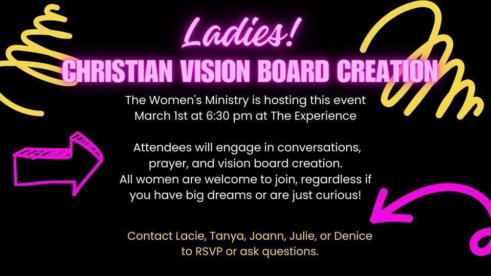 Christian Vision Board Creation, The Experience, Meridian, 1 March 2024 ...
