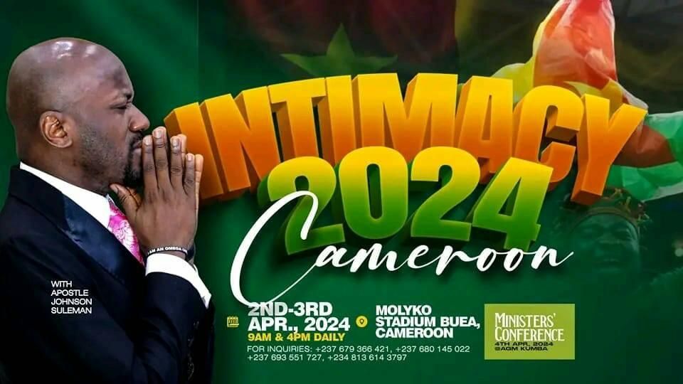Intimacy 2024 Molyko Buea crusade with Apostle Johnson Suleman , Online ...