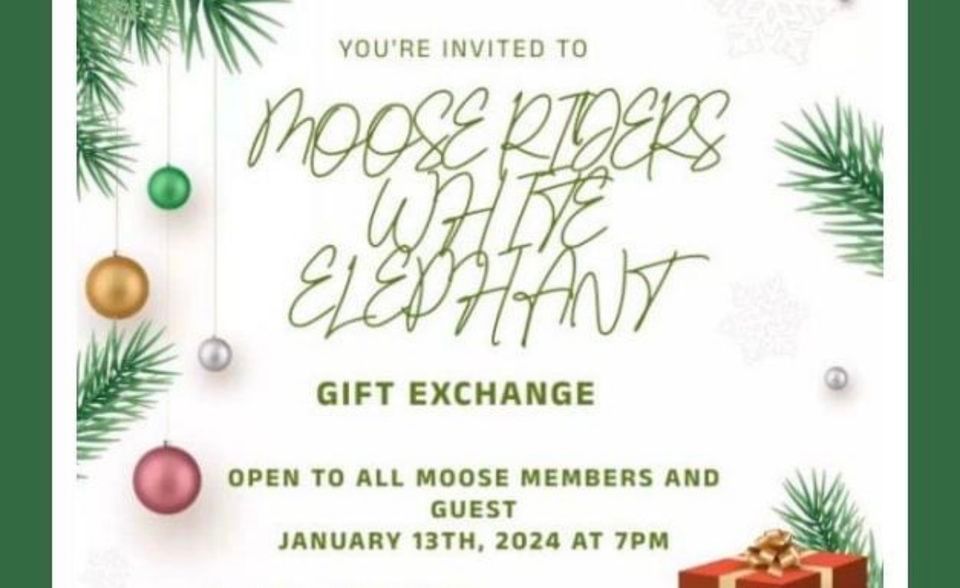 Moose Riders White Elephant Gift Exchange , Kansas City Kansas Moose ...