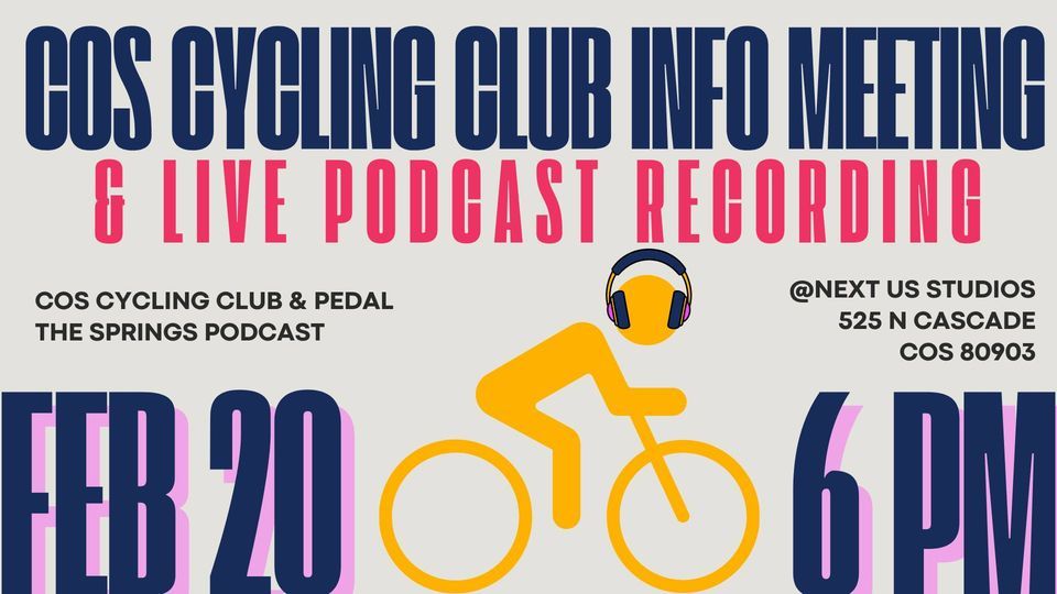 Colorado Spring Cycling Club Meeting & LIVE PODCAST RECORDING with ...