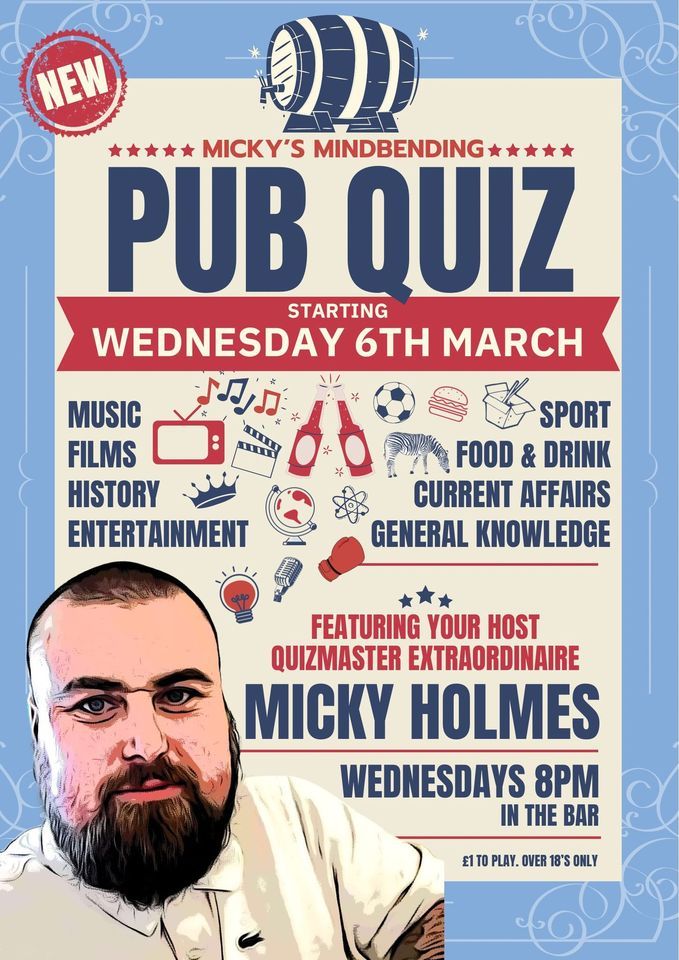 ? Micky’s Pub Quiz ?, The Flass Inn, Durham, 13 March 2024 | AllEvents