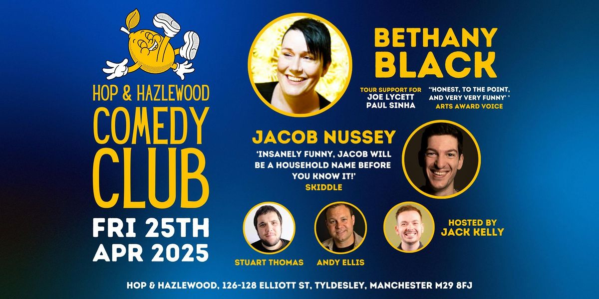 Hop & Hazlewood Comedy Club | 25th April 25, Hop and Hazlewood ...