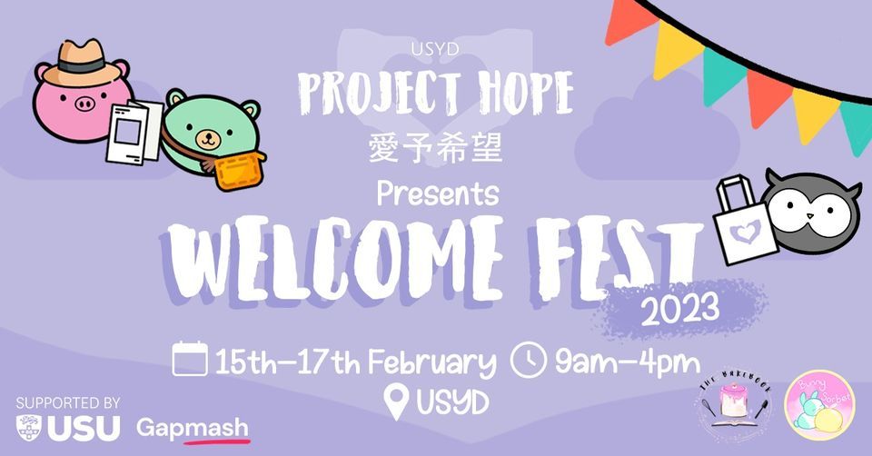 Welcome Fest 2023 ?: USYD Project Hope, University of Sydney ...