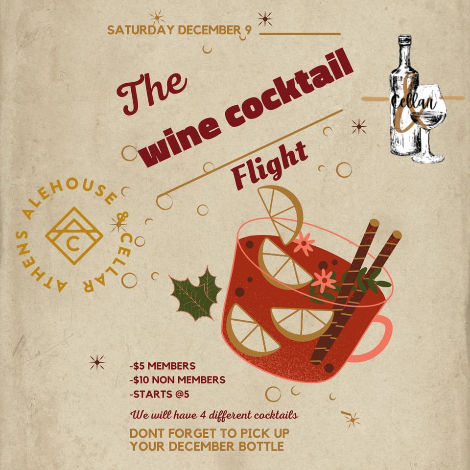Wine Tasting- Cocktail Night, Athens Alehouse and Cellar, December 9 ...