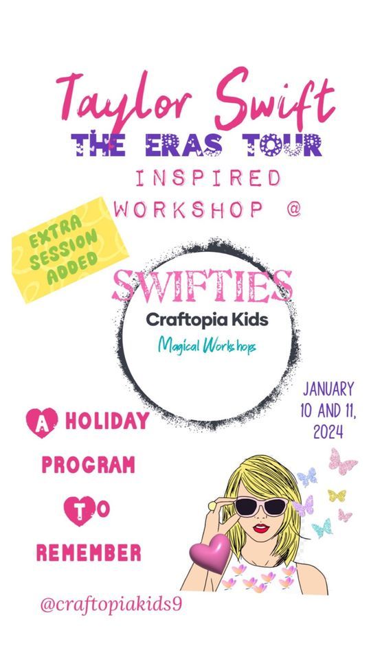 Taylor Swift the Eras Tour Inspired workshop no 2 by Craftopia Kids ...