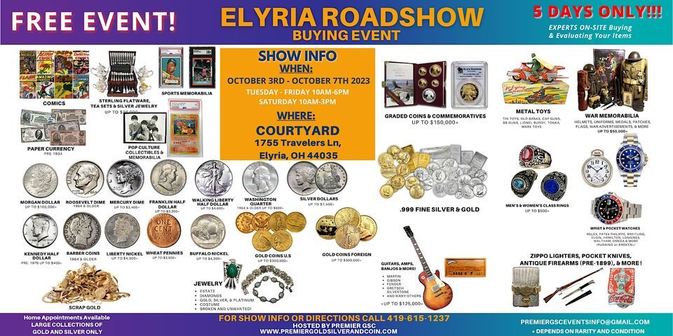 ELYRIA BUYING EVENT - ROADSHOW, 1755 Travelers Lane,Elyria,44035,US, 3 ...