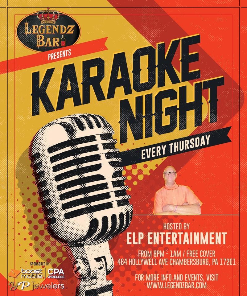 Karaoke/DJ at Legendz Bar with ELP Entertainment, Legendz Bar ...