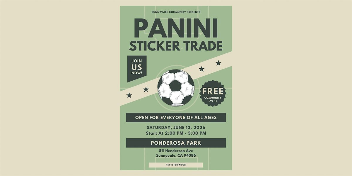 Panini Sticker Trade, Ponderosa Park, Sunnyvale, 13 June 2026 | AllEvents