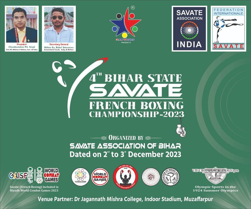 4TH. BIHAR STATE SAVATE (FRENCH BOXING) CHAMPIONSHIP- 2023, Dr ...