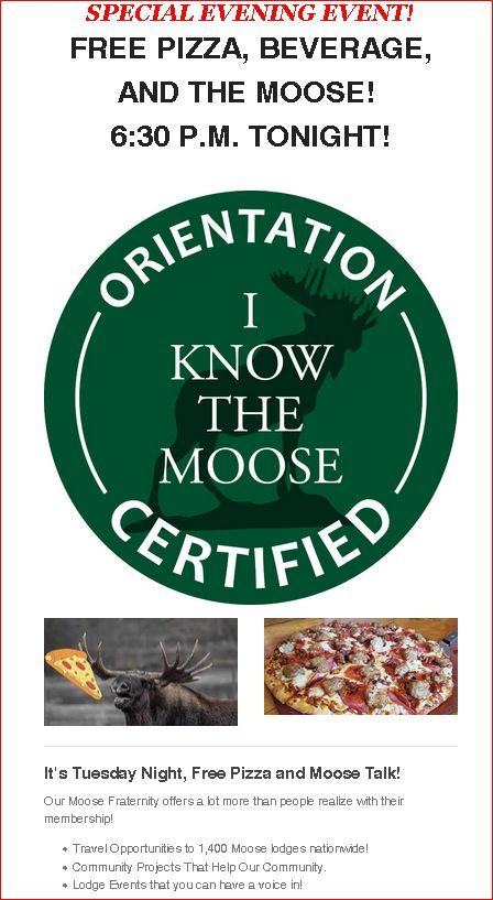 Moose Talk - Learn More About Your Moose Membership! , Burlington Moose ...