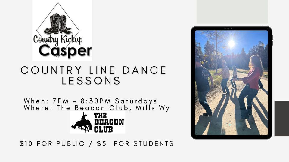 Country Line Dance Lessons in Casper Wyoming, Beacon Club, Mills, 4 ...