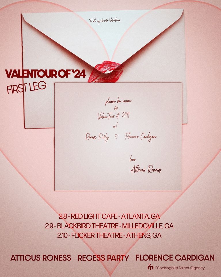 Atticus Roness: Valentour of 24 w/ Recess Party + Florence Cardigan ...