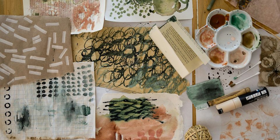 Seniors Festival: Abstract Collage Art with Crystal Pigments - Old Bar ...