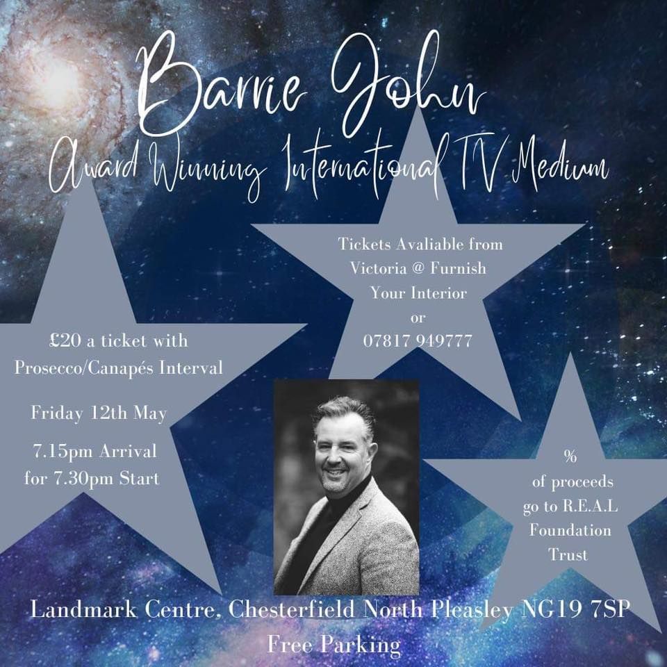 Psychic evening with Barrie John, Pleasley Landmark Centre, Mansfield ...