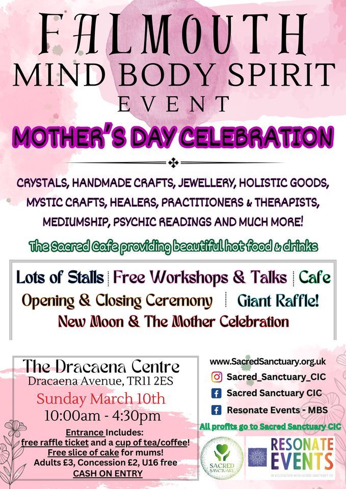 Falmouth Mind Body Spirit Event, Dracaena Centre, Falmouth, March 10 ...
