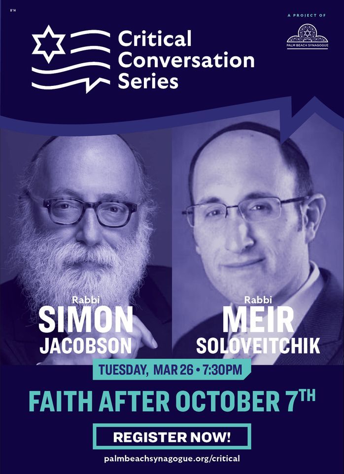 Critical Conversation Series - Simon Jacobson & Meir Soloveitchik, 120 ...