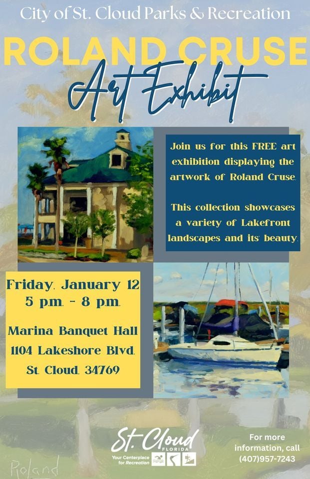 Roland Cruise Art Exhibit, Marina Banquet Hall, Saint Cloud, 12 January ...