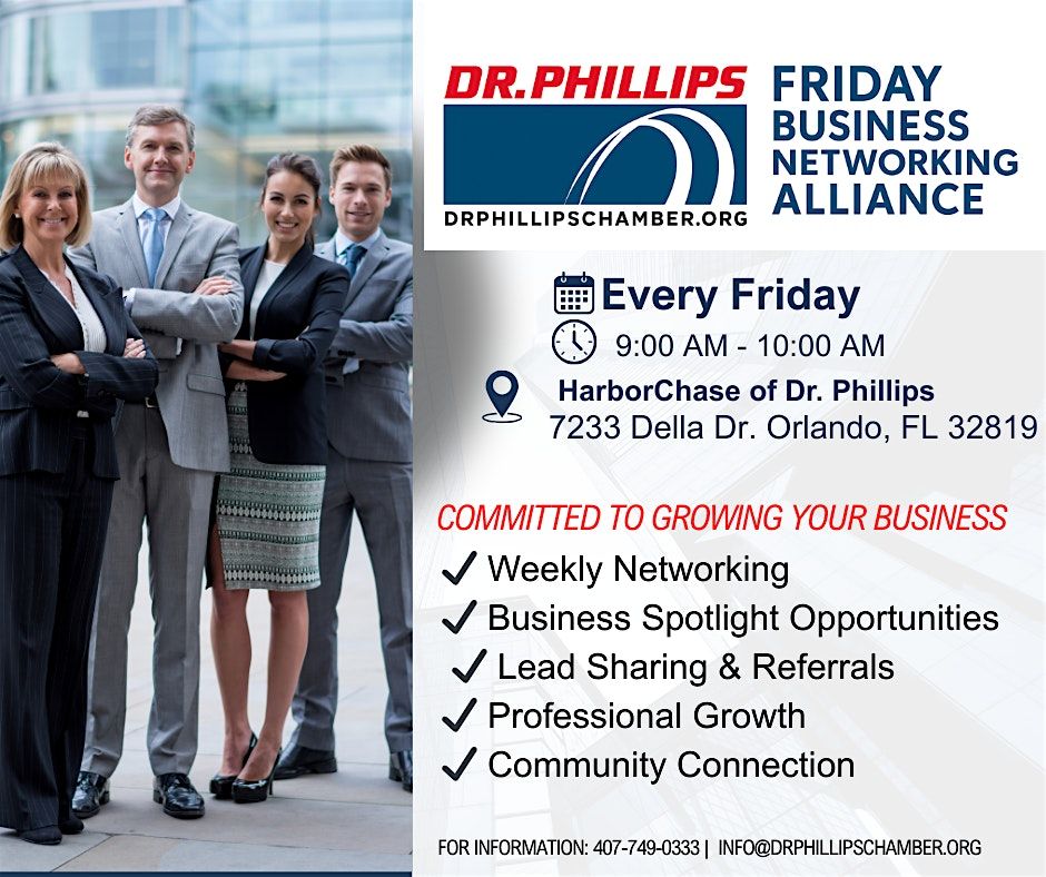 Friday Business Networking Alliance, HarborChase of Dr. Phillips ...