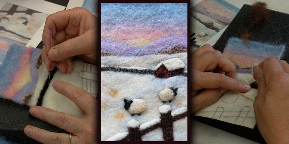 Needle Felt Paint a Winter Scene Workshop, The Back Alley Gallery, 341 ...