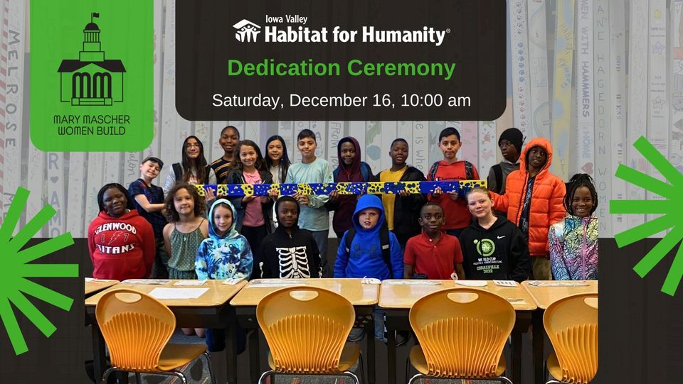 Mary Mascher Women Build Dedication Ceremony, Grant Wood Elementary ...