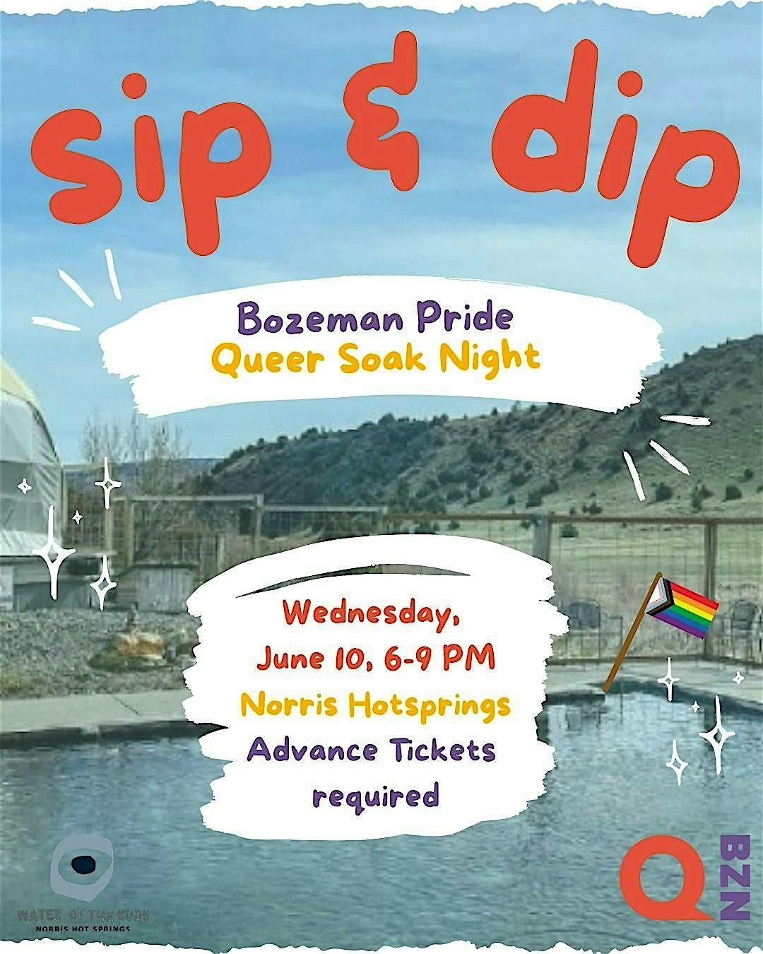 Dip & Sip Queer Soak, Norris Hot Springs, 10 June 2026 | AllEvents
