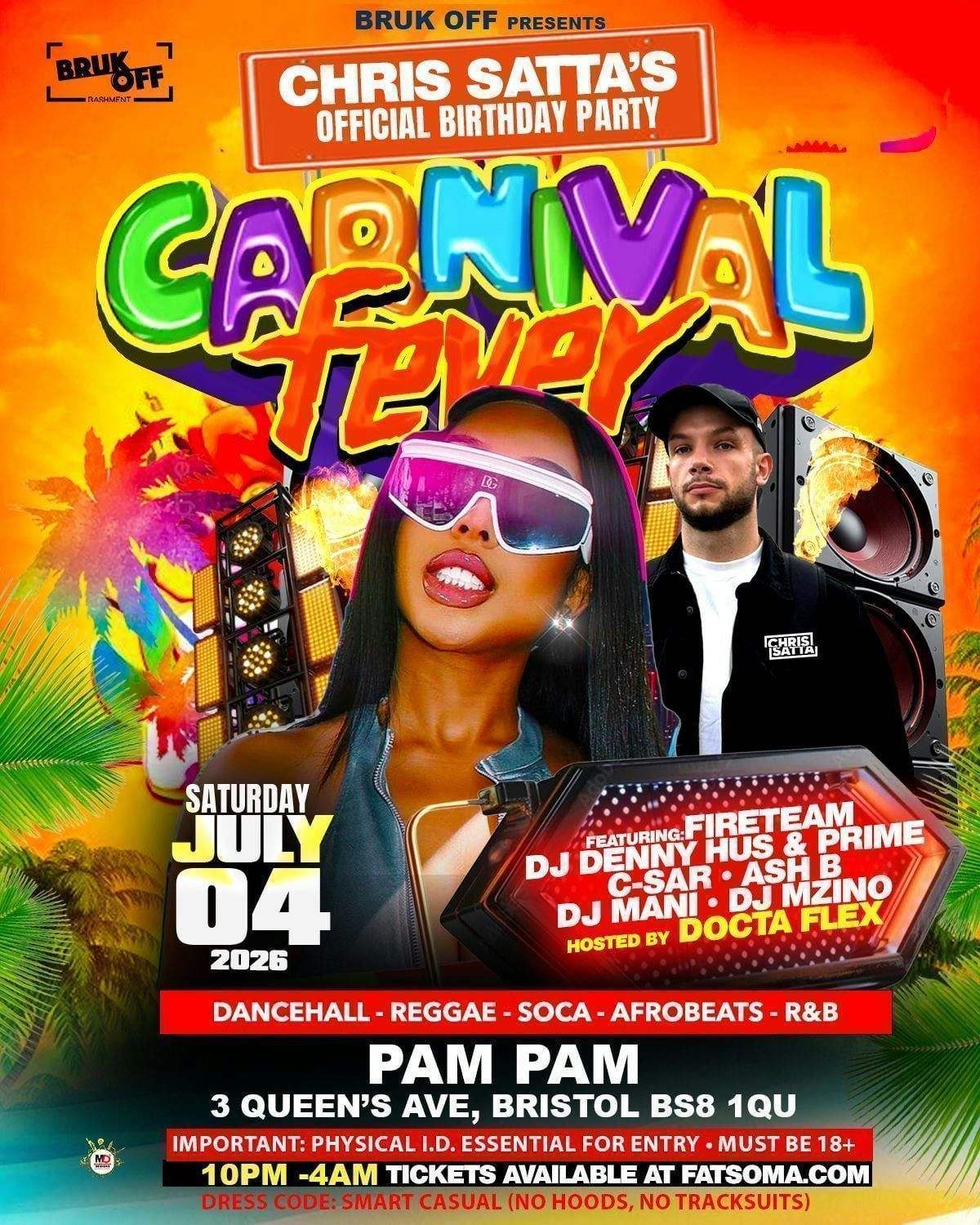 Bruk Off | Carnival Fever🇯🇲🎉, PAM PAM, Bristol, 4 July to 5 July ...