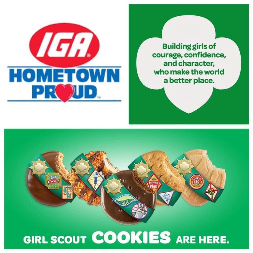 Girl Scout Cookie Booth at IGA, Hoopeston IGA, February 11 2023 ...