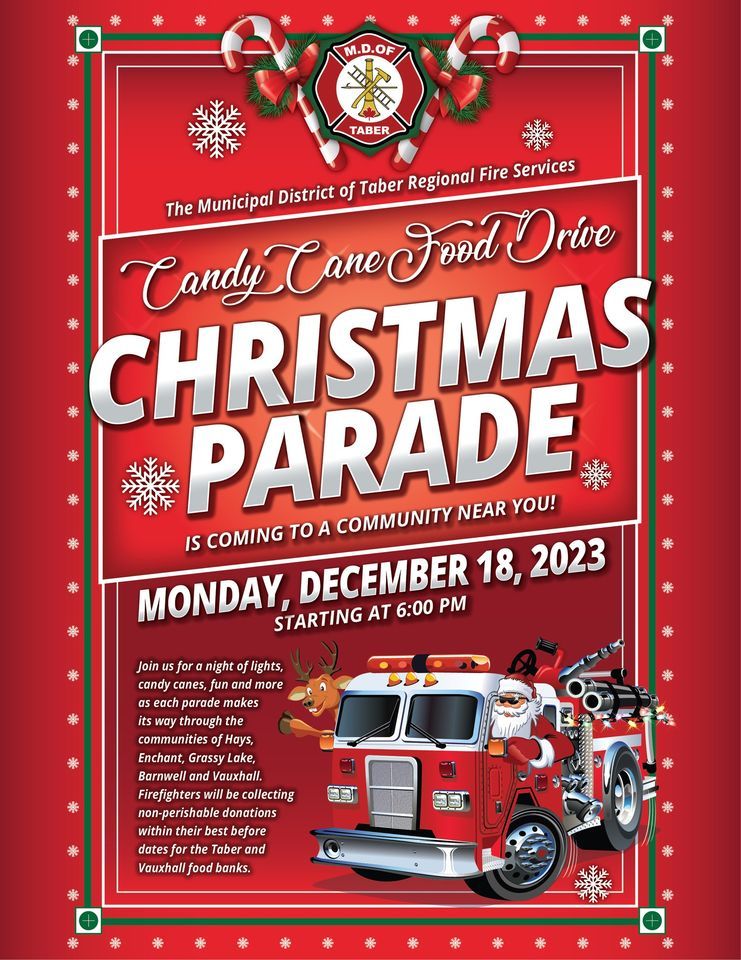 Candy Cane Food Drive Christmas Parade, Municipal District of Taber, 18 ...