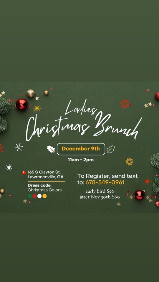 Ladies Christmas Brunch, Lighthouse Atlanta, Suwanee, 9 December 2023 ...