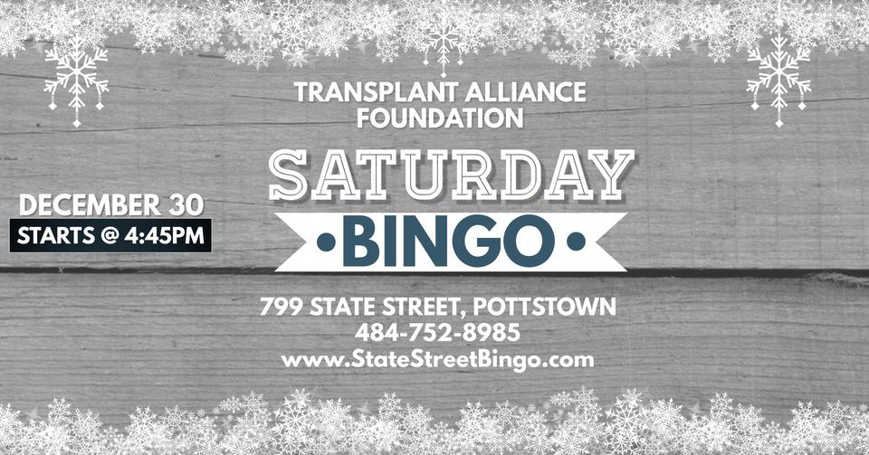 Saturday Cash Bingo Session, State Street Entertainment Hall, Pottstown ...