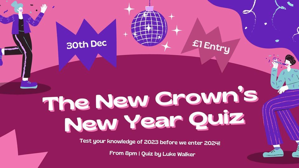 New Year Quiz , The New Crown, South Shields, 30 December 2023 | AllEvents
