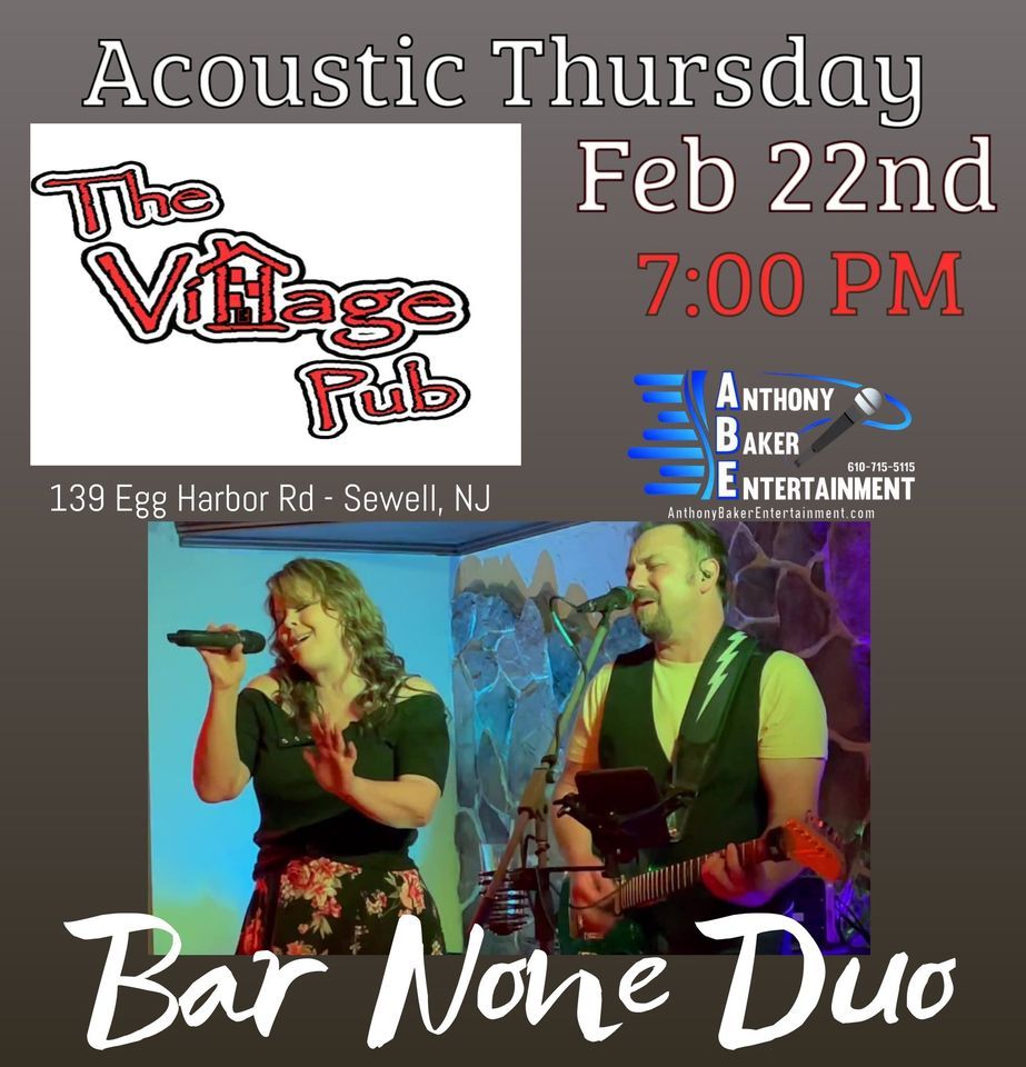 Bar None Duo @ The Village Pub, Village Pub, Sewell, February 22 2024 ...