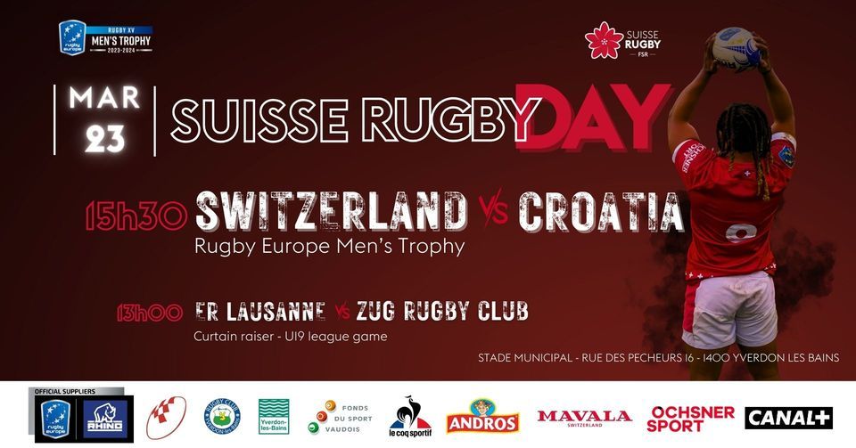 Suisse Rugby Day - Yverdon les Bains, Stade Municipal Yverdon-Sport, March 23 2024 | AllEvents.in
