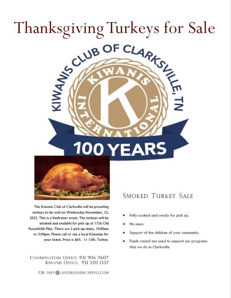Smoked Turkey Fundraiser, 1726 Old Russellville Pike, Clarksville, TN ...