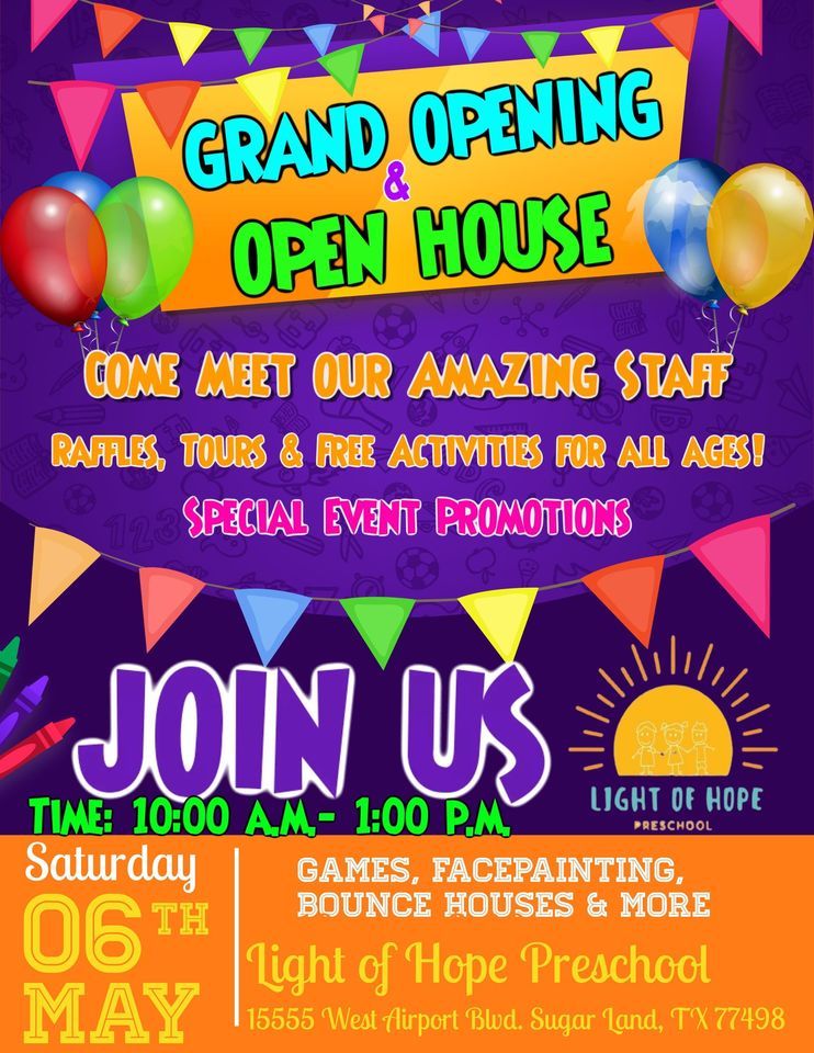 Light of Hope Preschool Grand Opening/Open House, Light of Hope ...