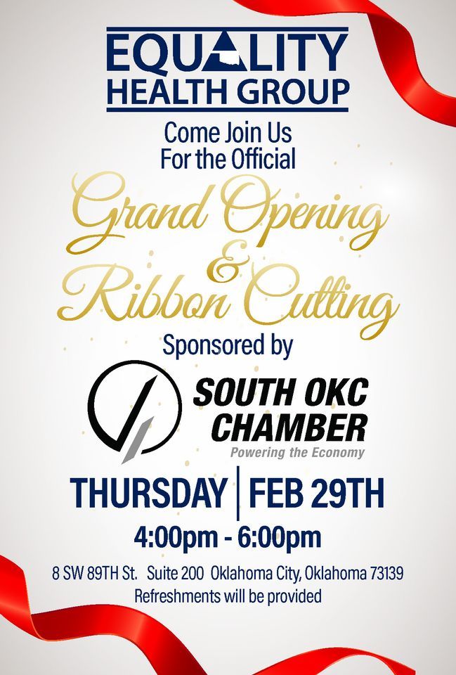 Grand Opening & Ribbon Cutting for Equality Health Group, Equality ...