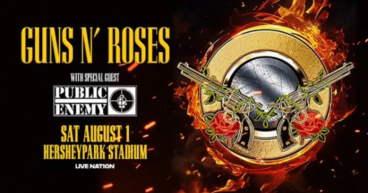Guns N Roses with Public Enemy, Carter-Finley Stadium, Raleigh, 23 July ...