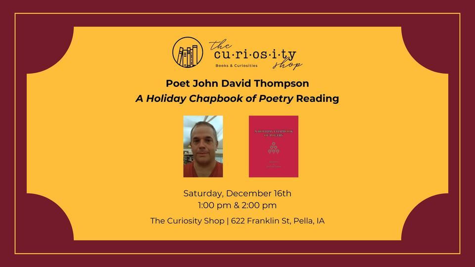 Poet John David Thompson - A Holiday Chapbook of Poetry, 622 Franklin ...
